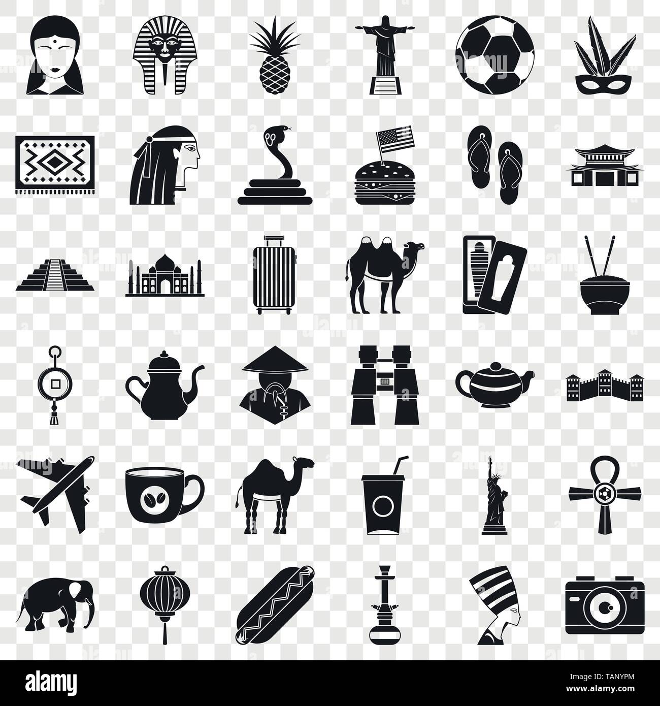 Tourism icons set, simple style Stock Vector Image & Art - Alamy