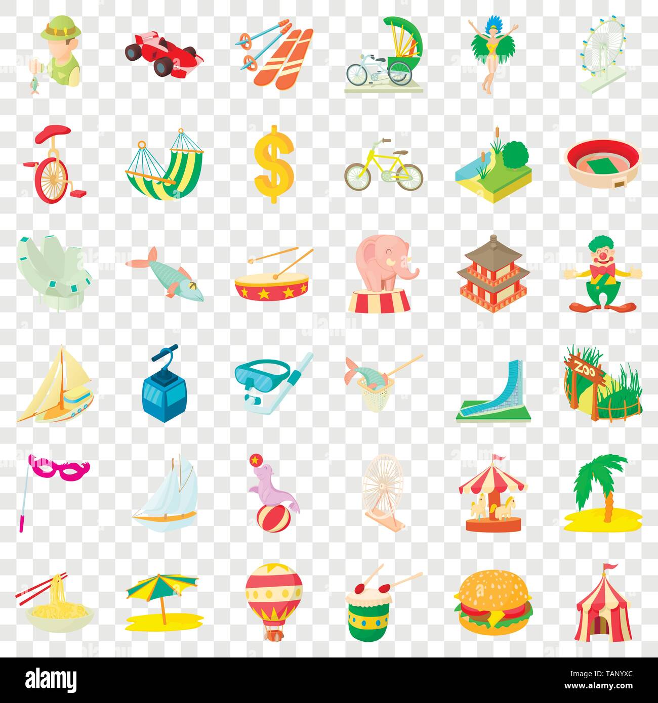 Tourism icons set, cartoon style Stock Vector Image & Art - Alamy