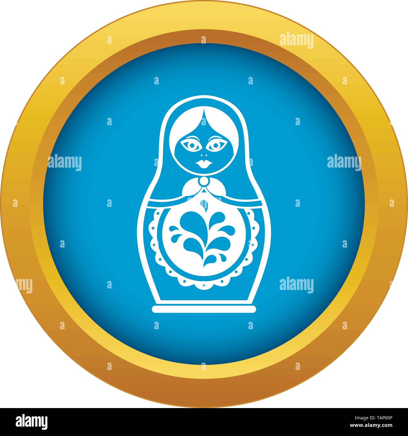 Matryoshka icon blue vector isolated Stock Vector Image & Art - Alamy