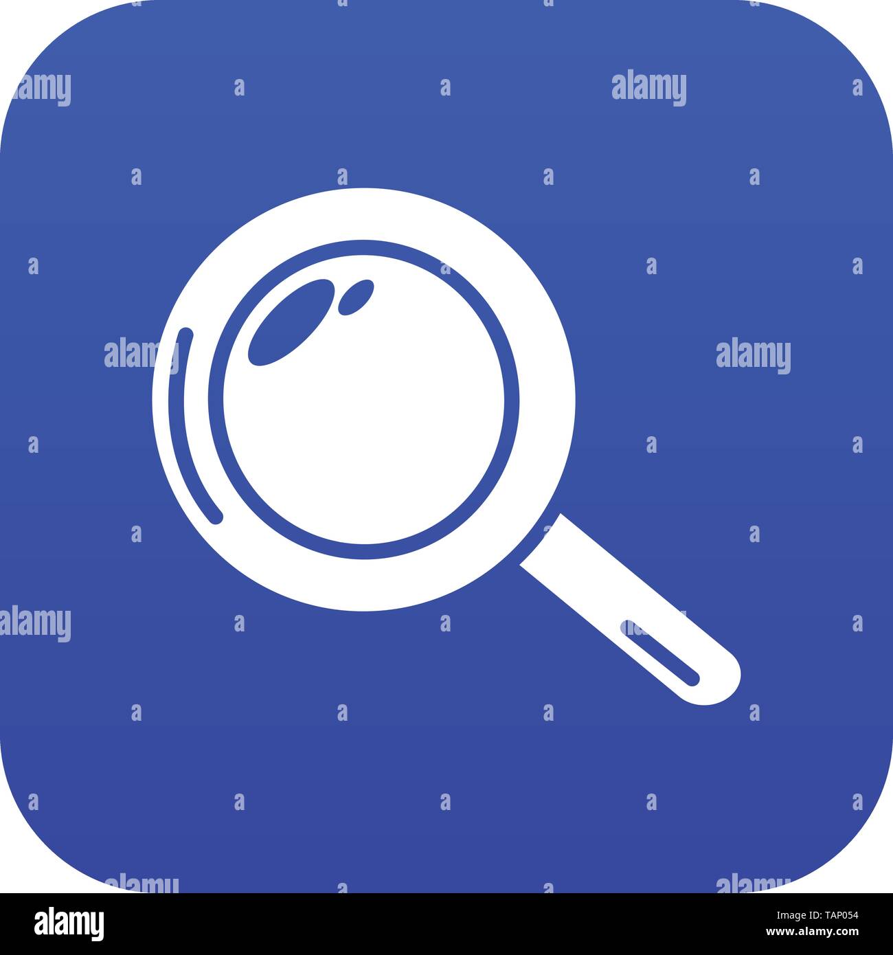Magnifier icon blue vector Stock Vector Image & Art - Alamy
