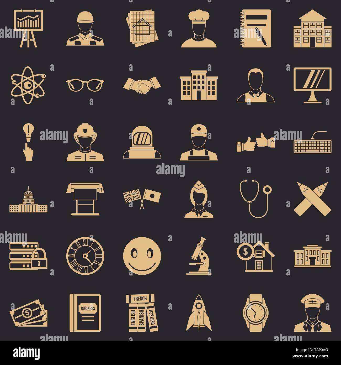 Science icons set, simple style Stock Vector Image & Art - Alamy