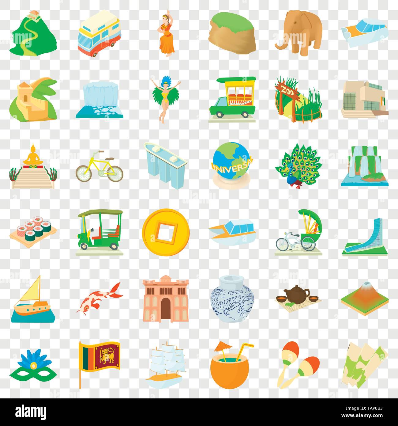 Tourist icons set, cartoon style Stock Vector Image & Art - Alamy