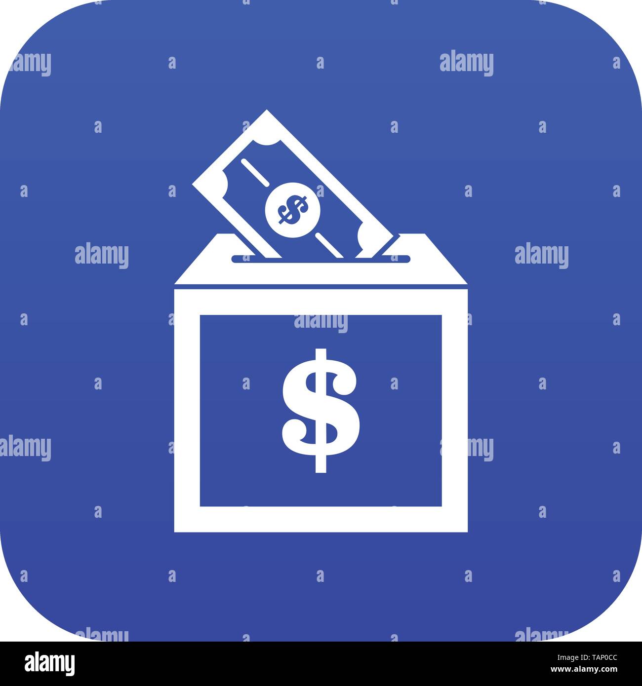 Donation box icon digital blue Stock Vector Image & Art - Alamy