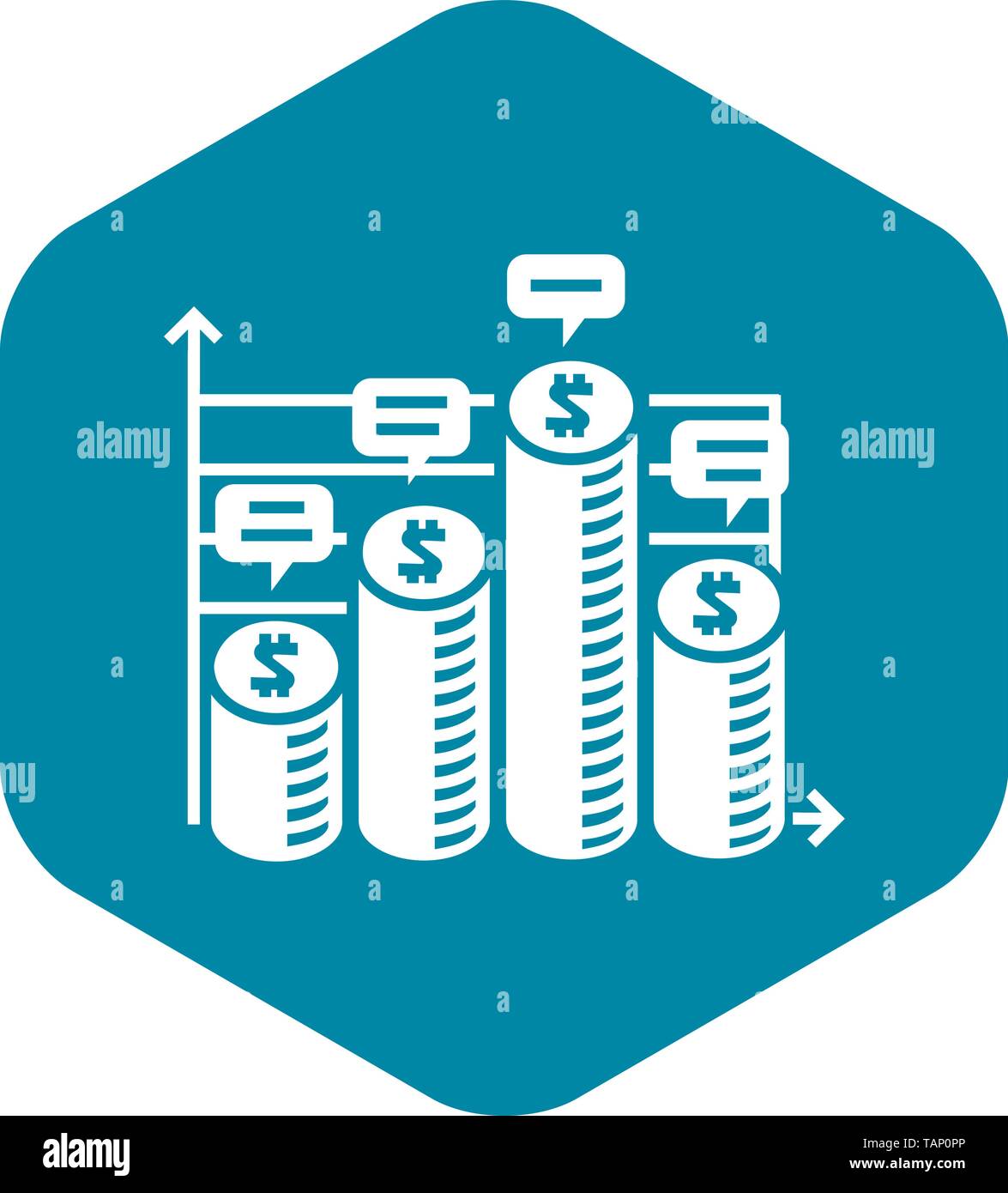 Coin money chart icon, simple style Stock Vector Image & Art - Alamy