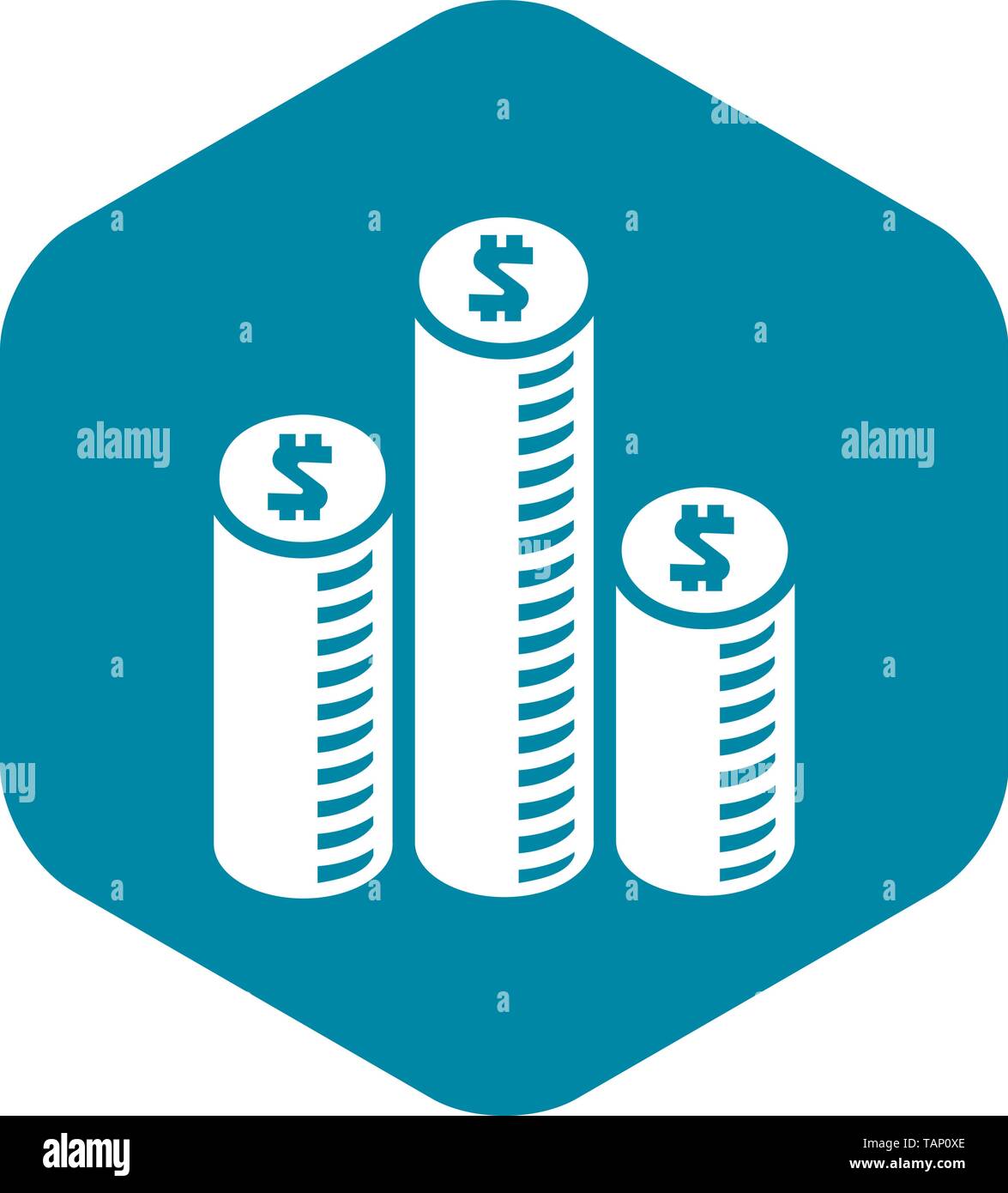 Coin stack icon, simple style Stock Vector Image & Art - Alamy