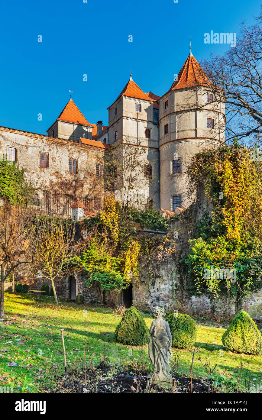 Scharfenberg Castle was built around 1200 and rebuilt several times ...