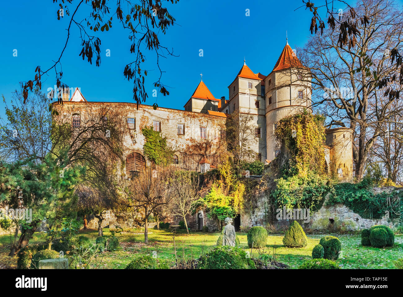 Scharfenberg Castle was built around 1200 and rebuilt several times ...