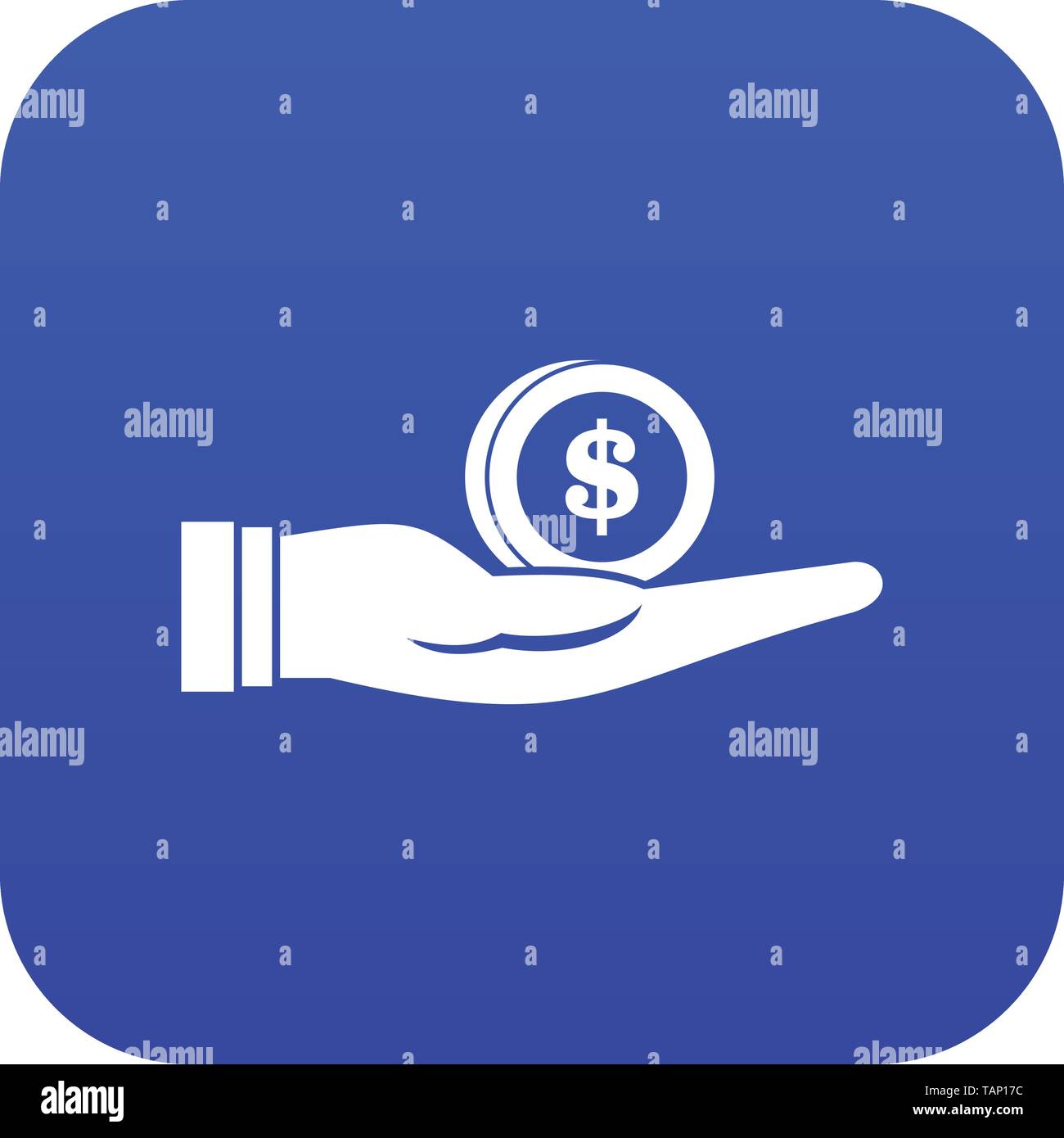 Dollar in hand icon digital blue Stock Vector Image & Art - Alamy