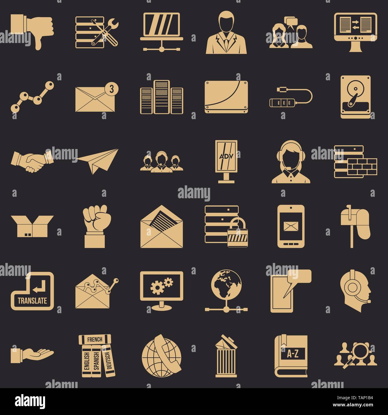 Fellowship icons set, simple style Stock Vector Image & Art - Alamy