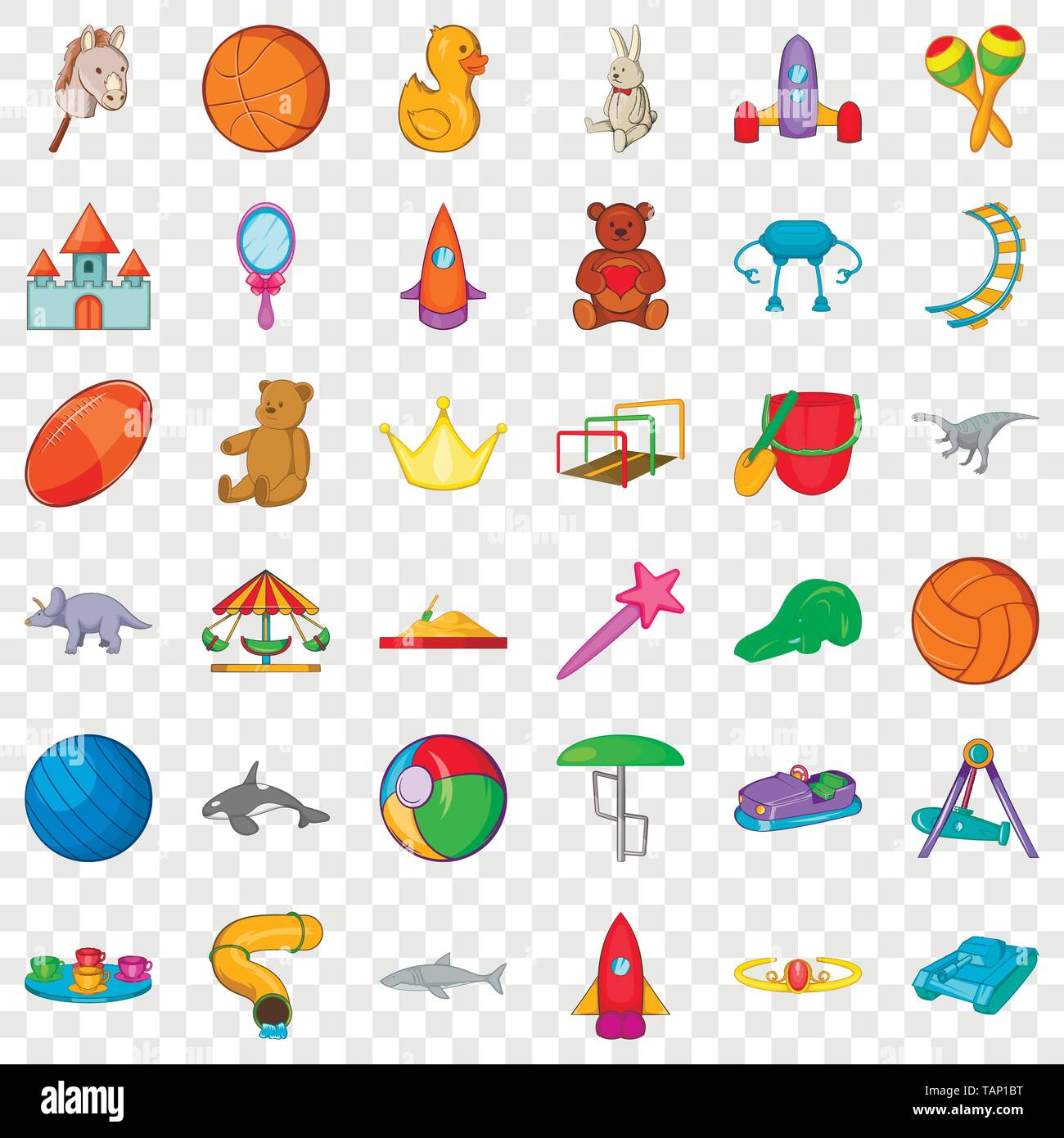 Toy icons set, cartoon style Stock Vector Image & Art - Alamy