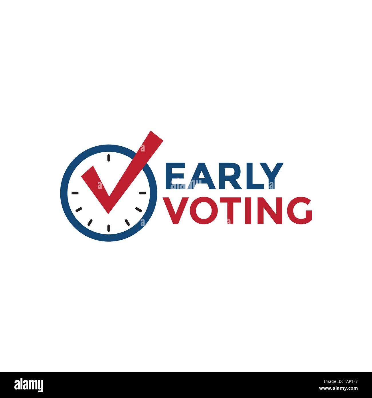 Early Voting Icon with Vote, Icon, & Patriotic Symbolism and Colors ...