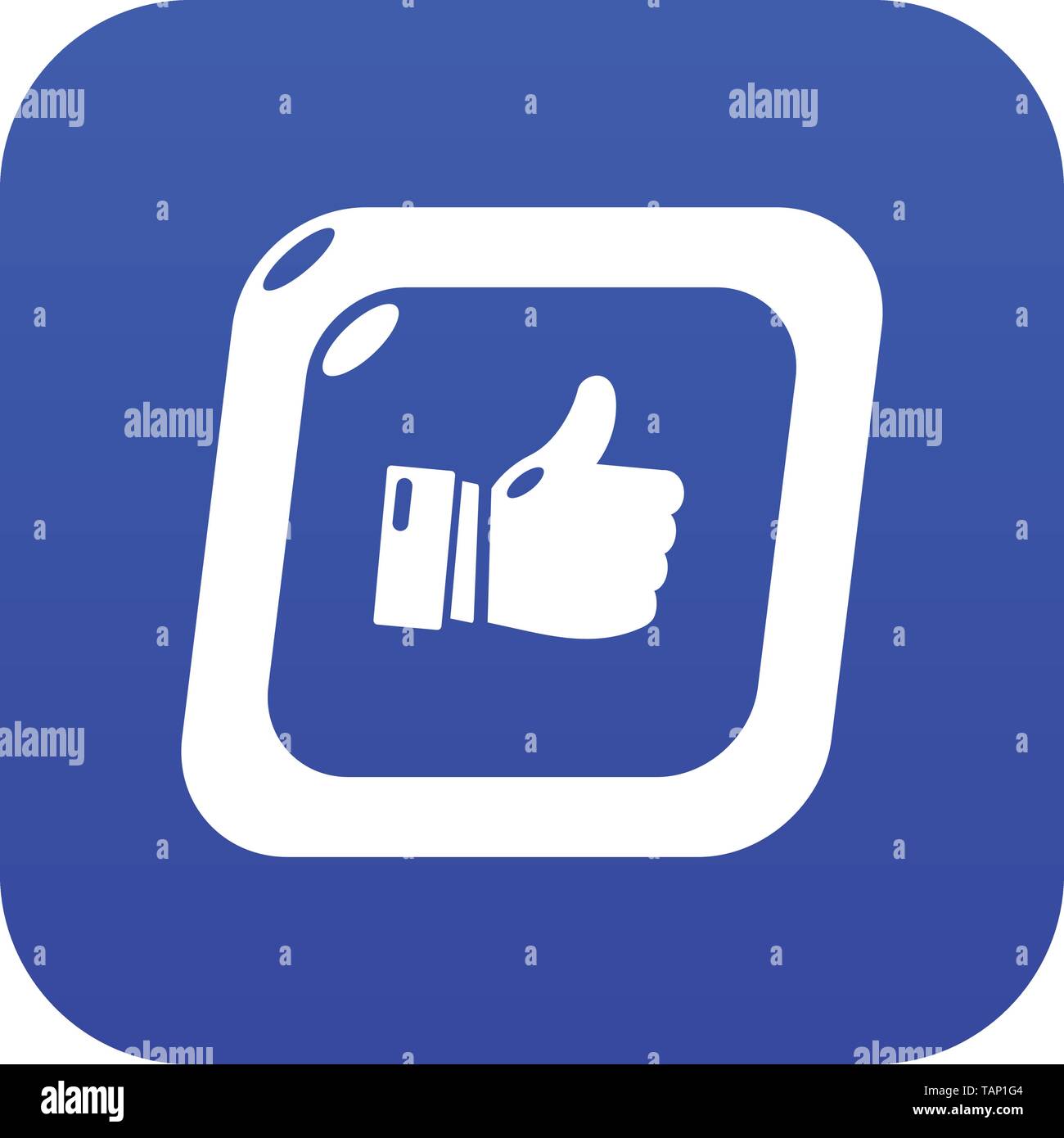 Thumbs up icon blue vector Stock Vector Image & Art - Alamy