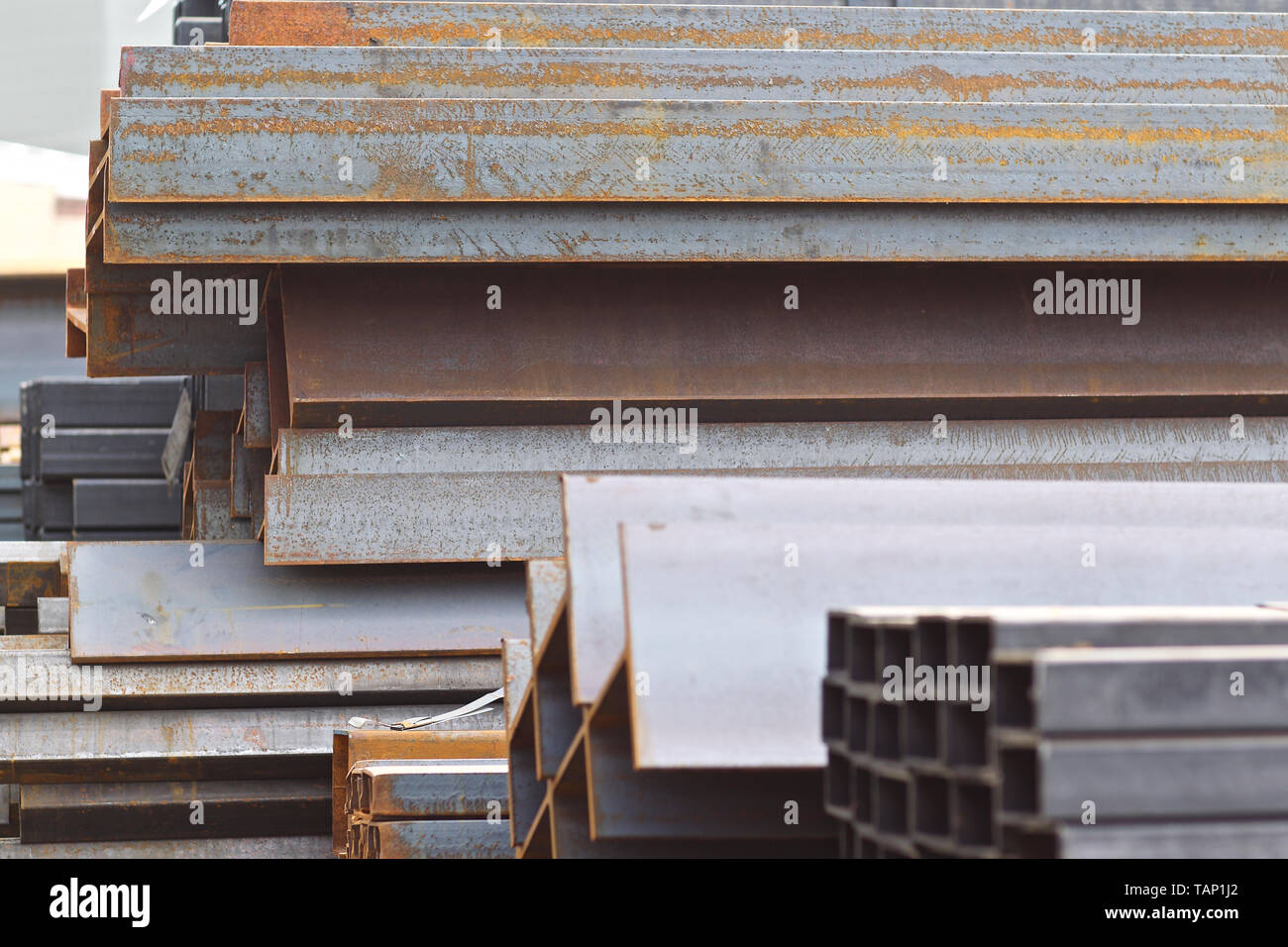 Metal profiles of different kinds are located in the metal products ...