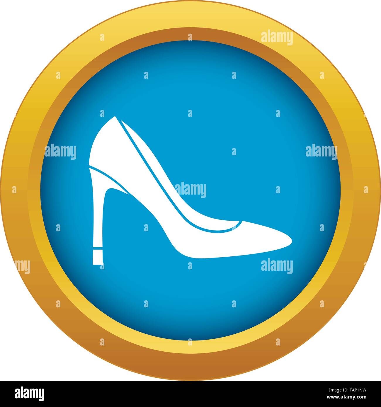 High heel shoe icon blue vector isolated Stock Vector Image & Art - Alamy