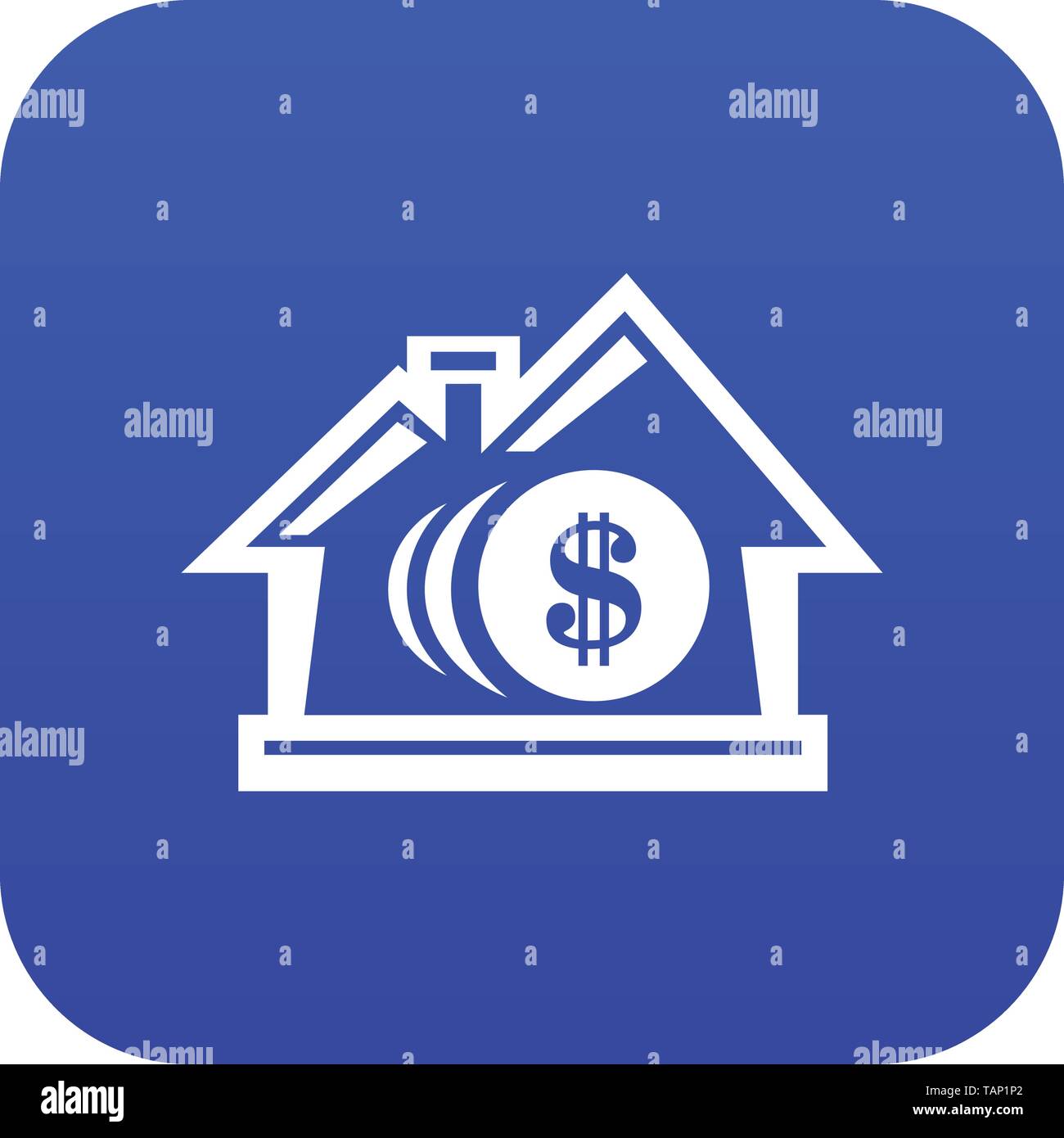 Bank icon blue vector Stock Vector Image & Art - Alamy
