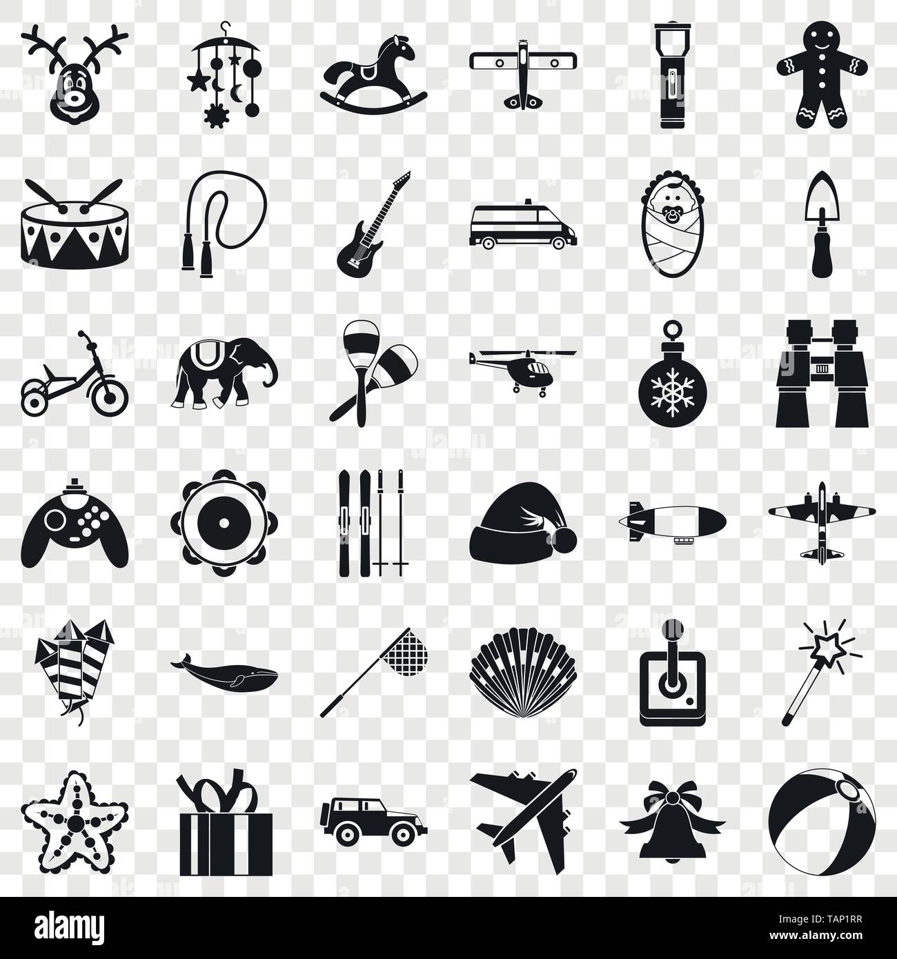 Toy icons set, simple style Stock Vector Image & Art - Alamy