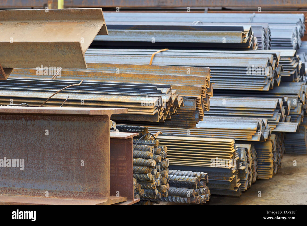 Metal profiles of different kinds are located in the metal products ...