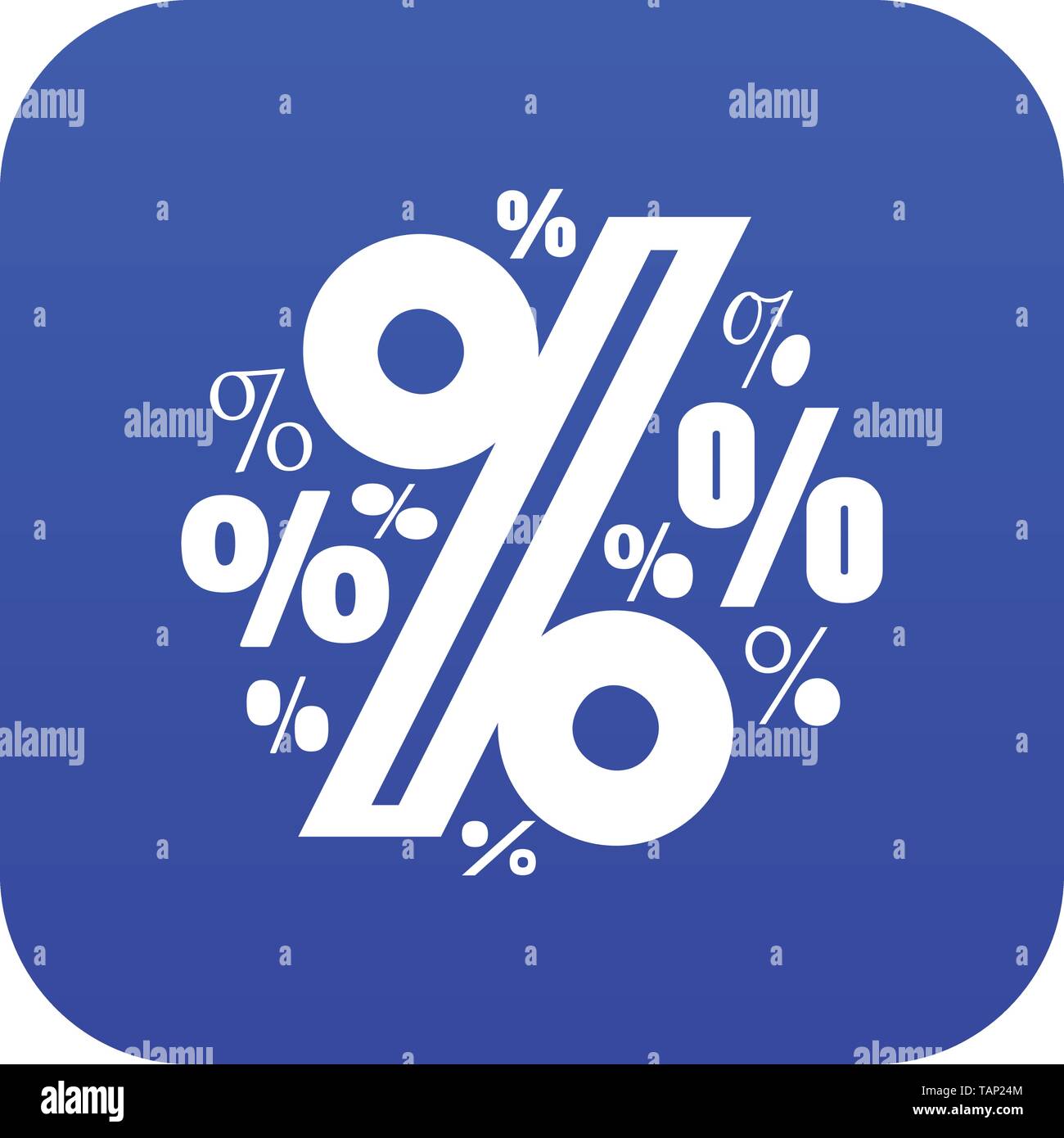 Percentage icon blue vector Stock Vector Image & Art - Alamy