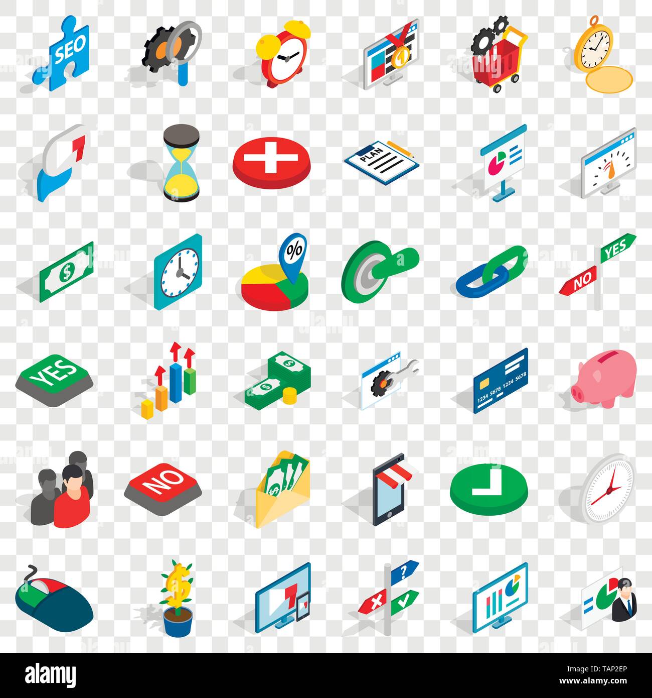 Trade icons set, isometric style Stock Vector Image & Art - Alamy
