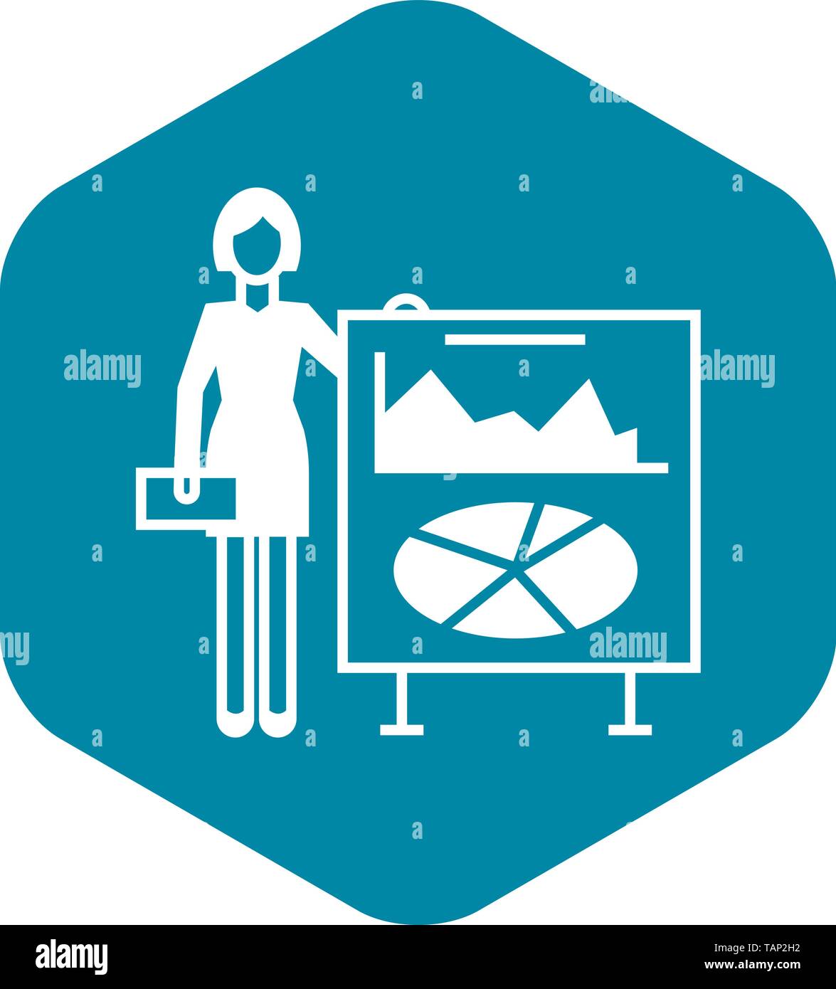 Finance woman chart icon, simple style Stock Vector Image & Art - Alamy
