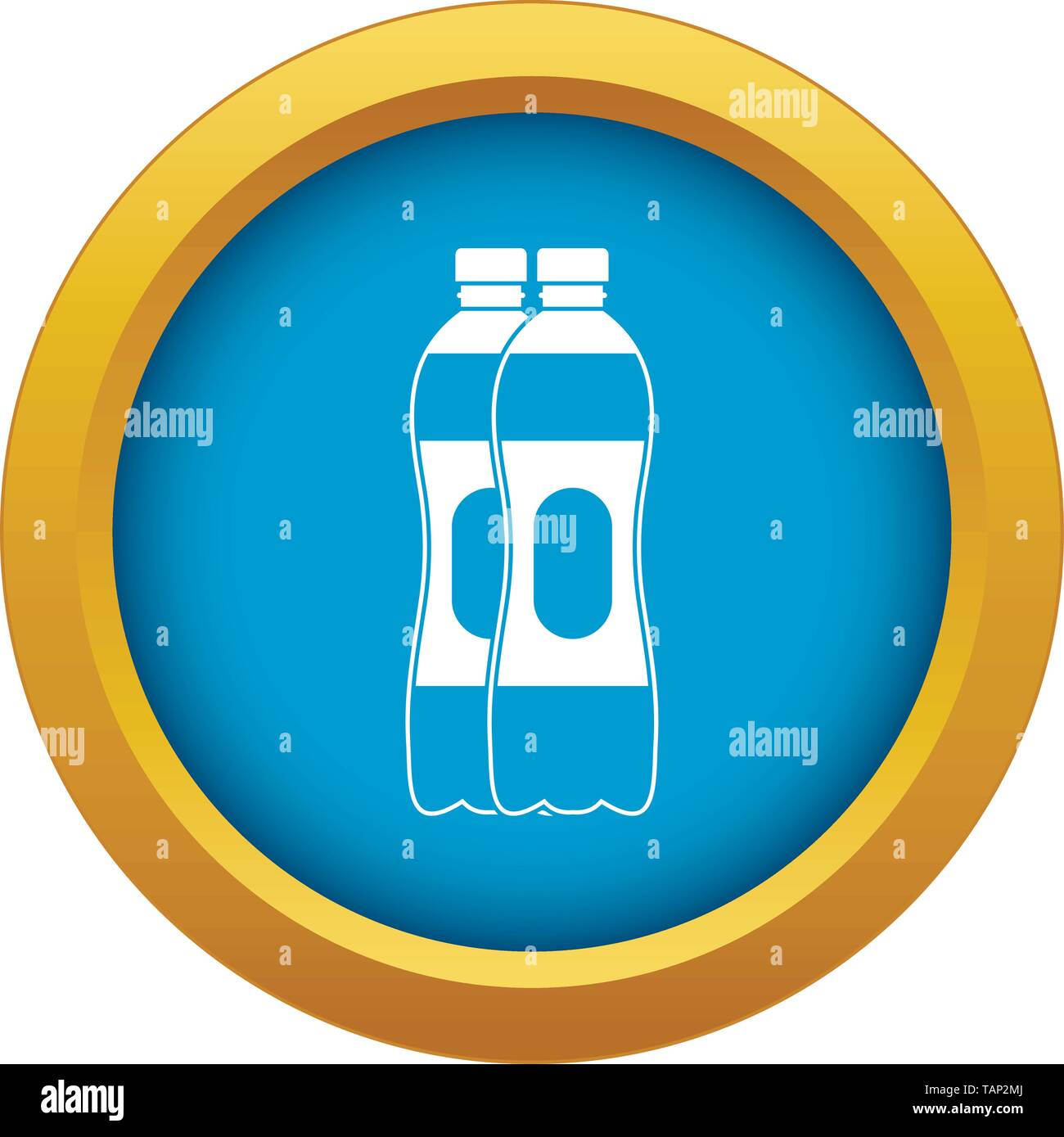 Two plastic bottles icon blue vector isolated Stock Vector Image & Art ...