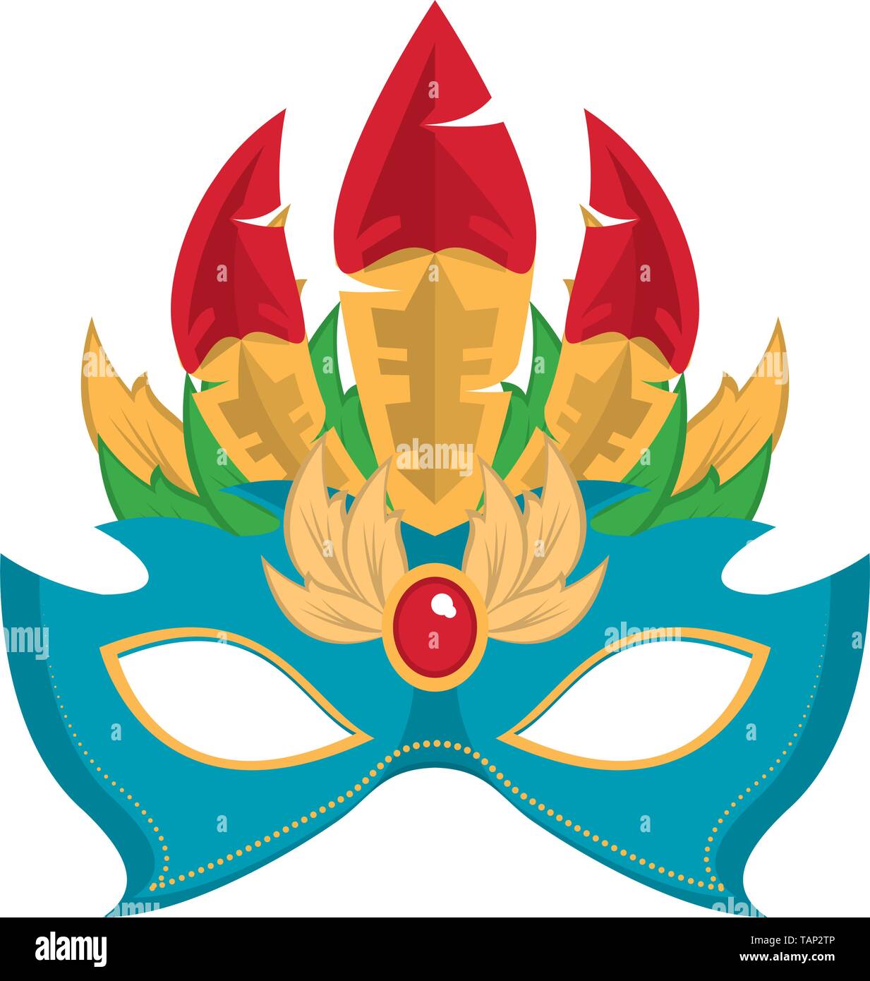 Party mask with feathers cartoons vector illustration Stock Vector ...