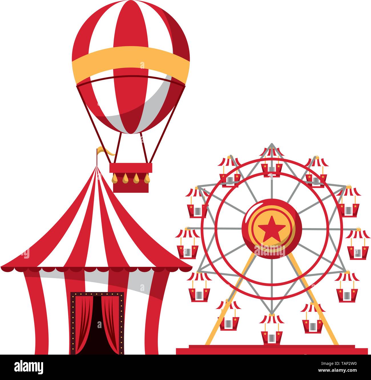 Carnival circus festival cartoons vector illustration Stock Vector ...