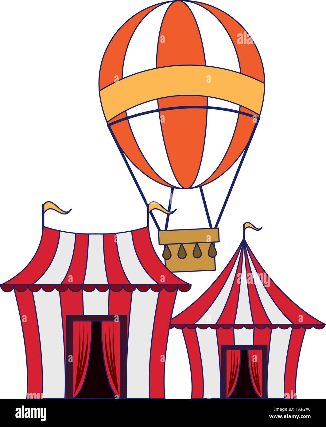 Carnival circus festival cartoons blue lines Stock Vector Image & Art ...