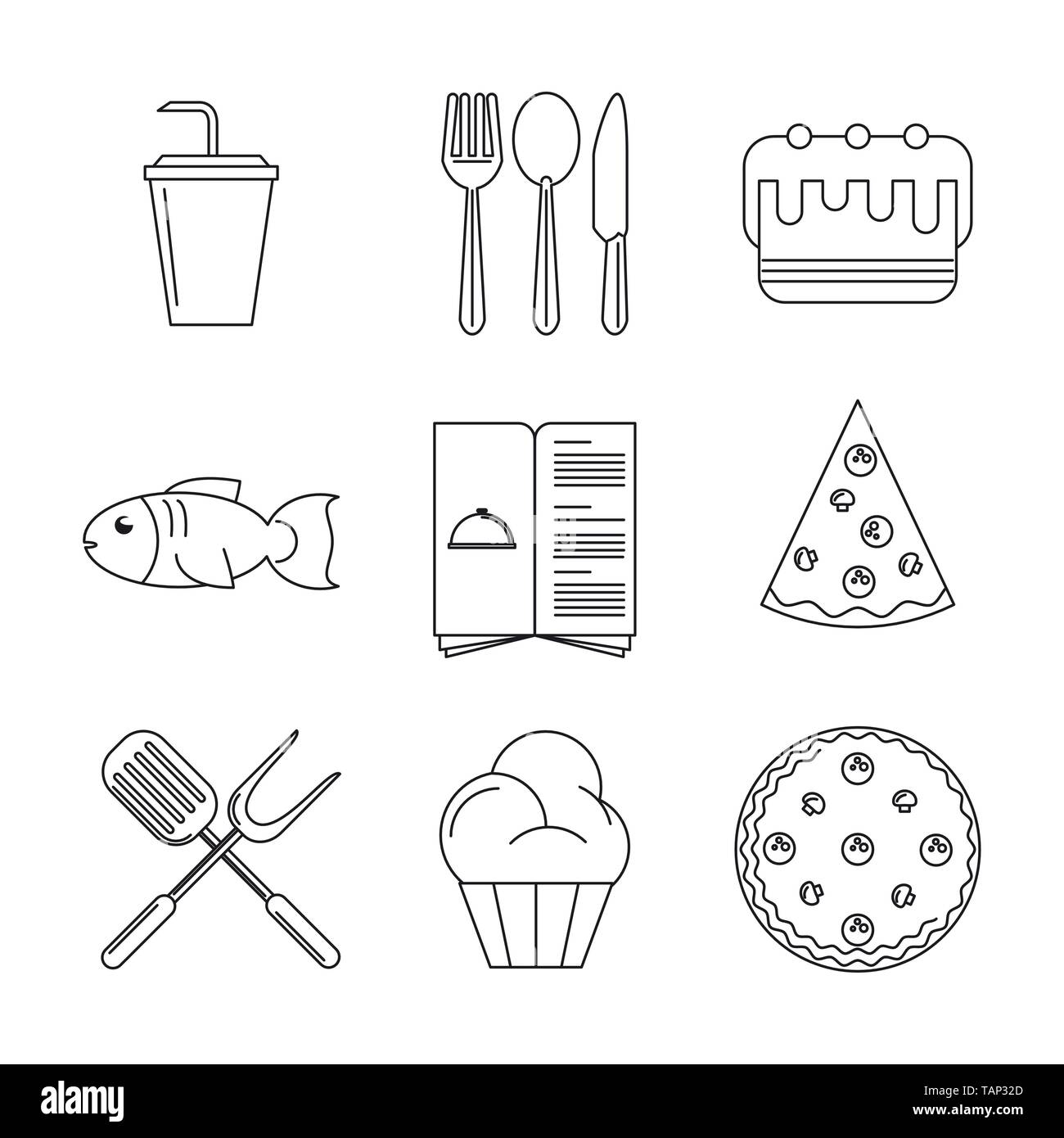 Set of food icons Stock Vector Image & Art - Alamy