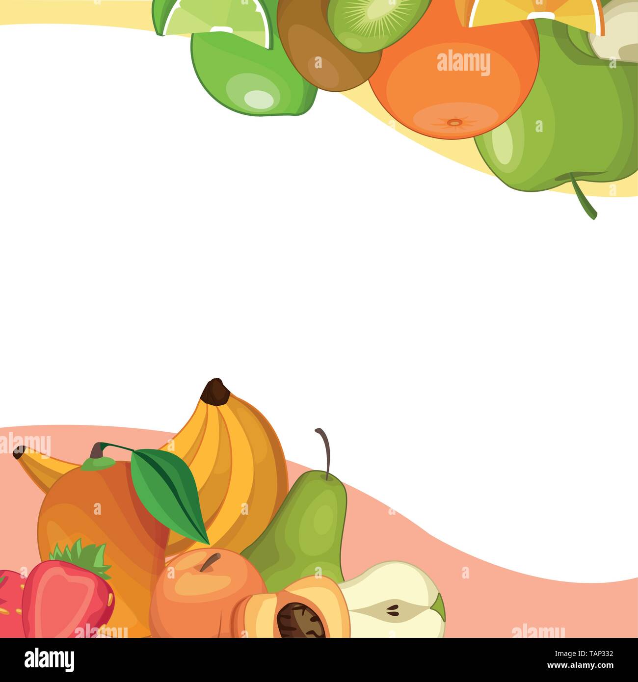 Fruits frame cartoons Stock Vector Image & Art - Alamy