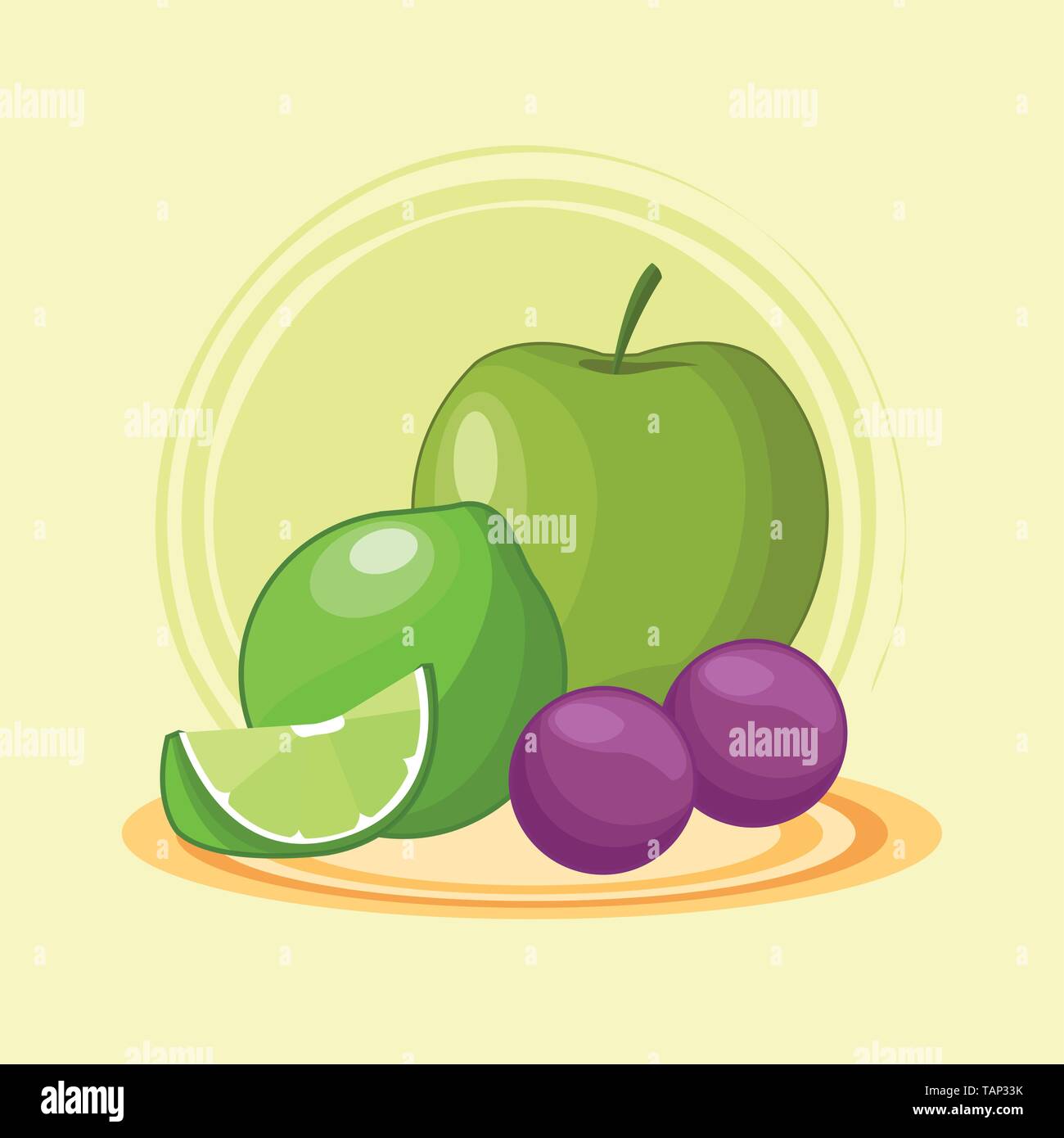 Delicious fruits cartoons Stock Vector Image & Art - Alamy