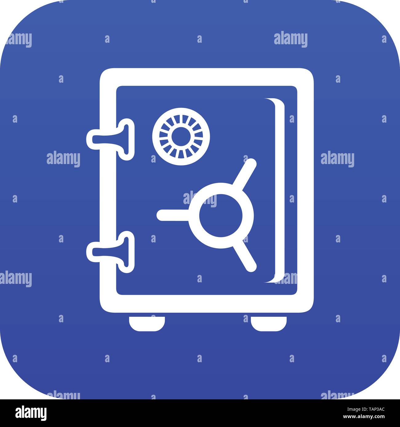 Safe icon blue vector Stock Vector Image & Art - Alamy