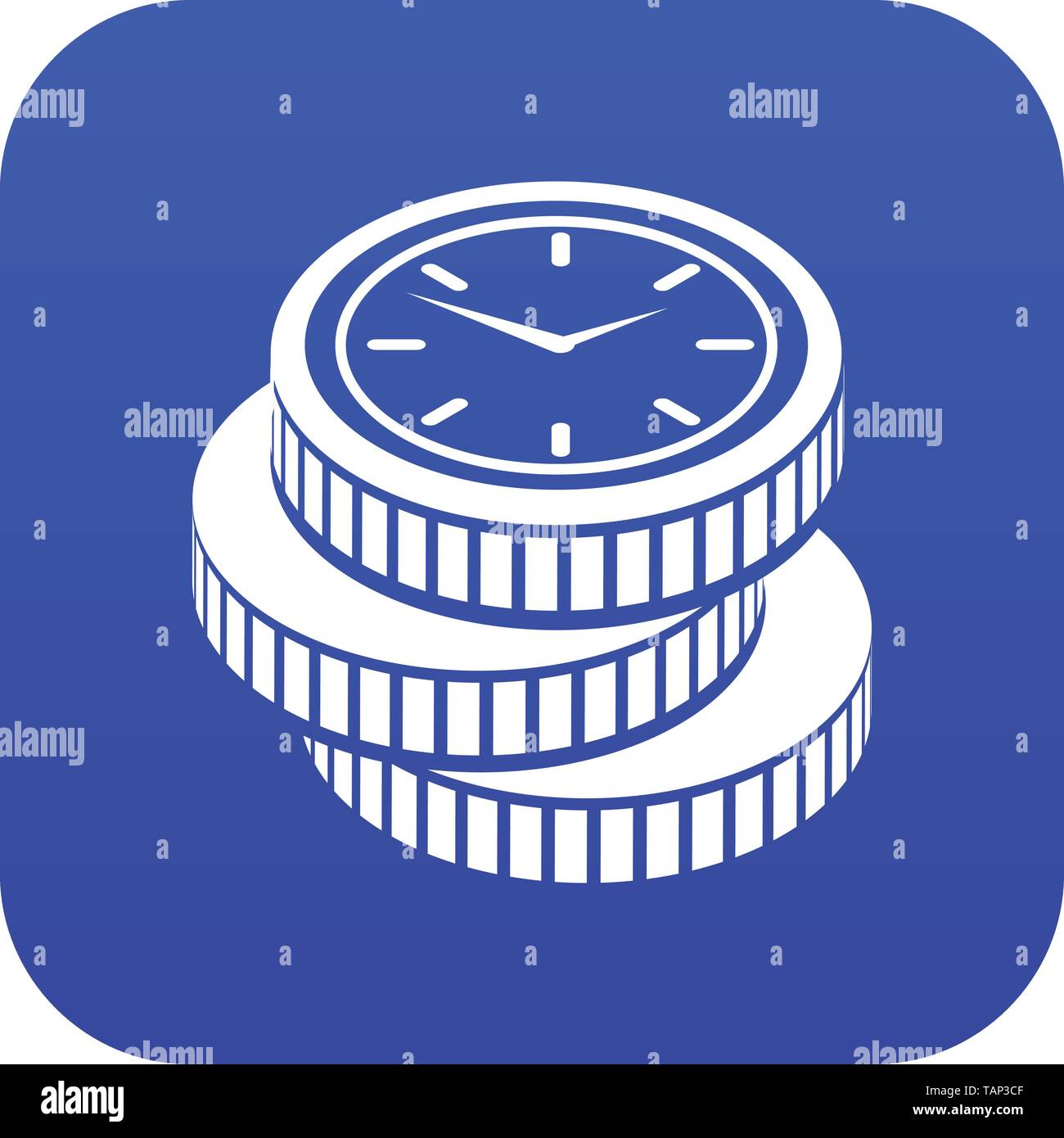 Coin icon blue vector Stock Vector Image & Art - Alamy