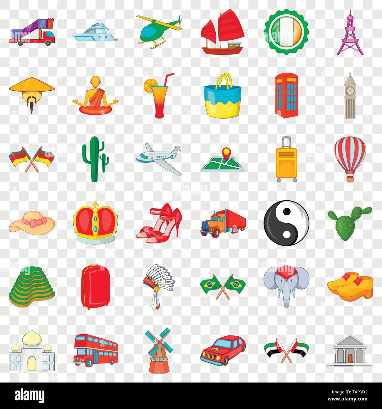 London icons set, cartoon style Stock Vector Image & Art - Alamy
