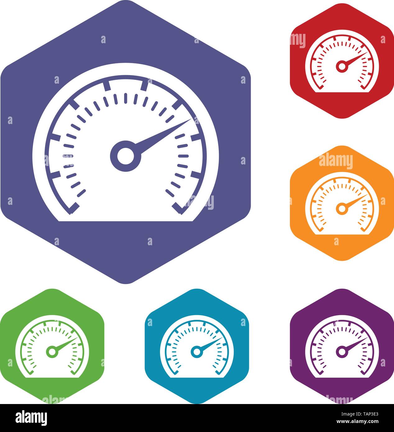 Speedometer icons vector hexahedron Stock Vector Image & Art - Alamy
