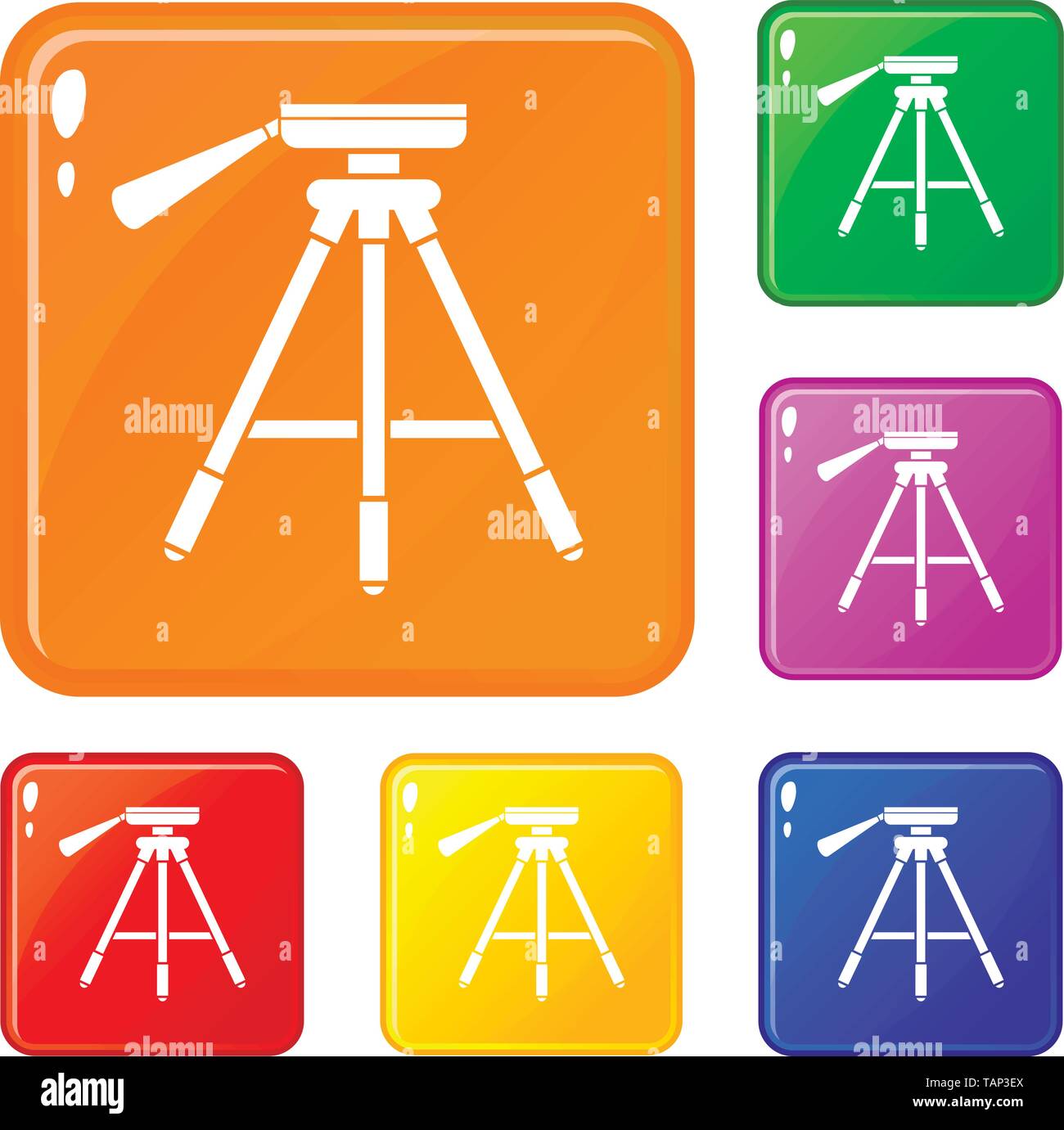 Tripod icons set vector color Stock Vector Image & Art - Alamy