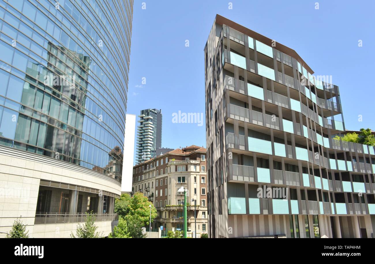 Milan, Italy - July 15, 2016: Creative futuristic modern architecture ...