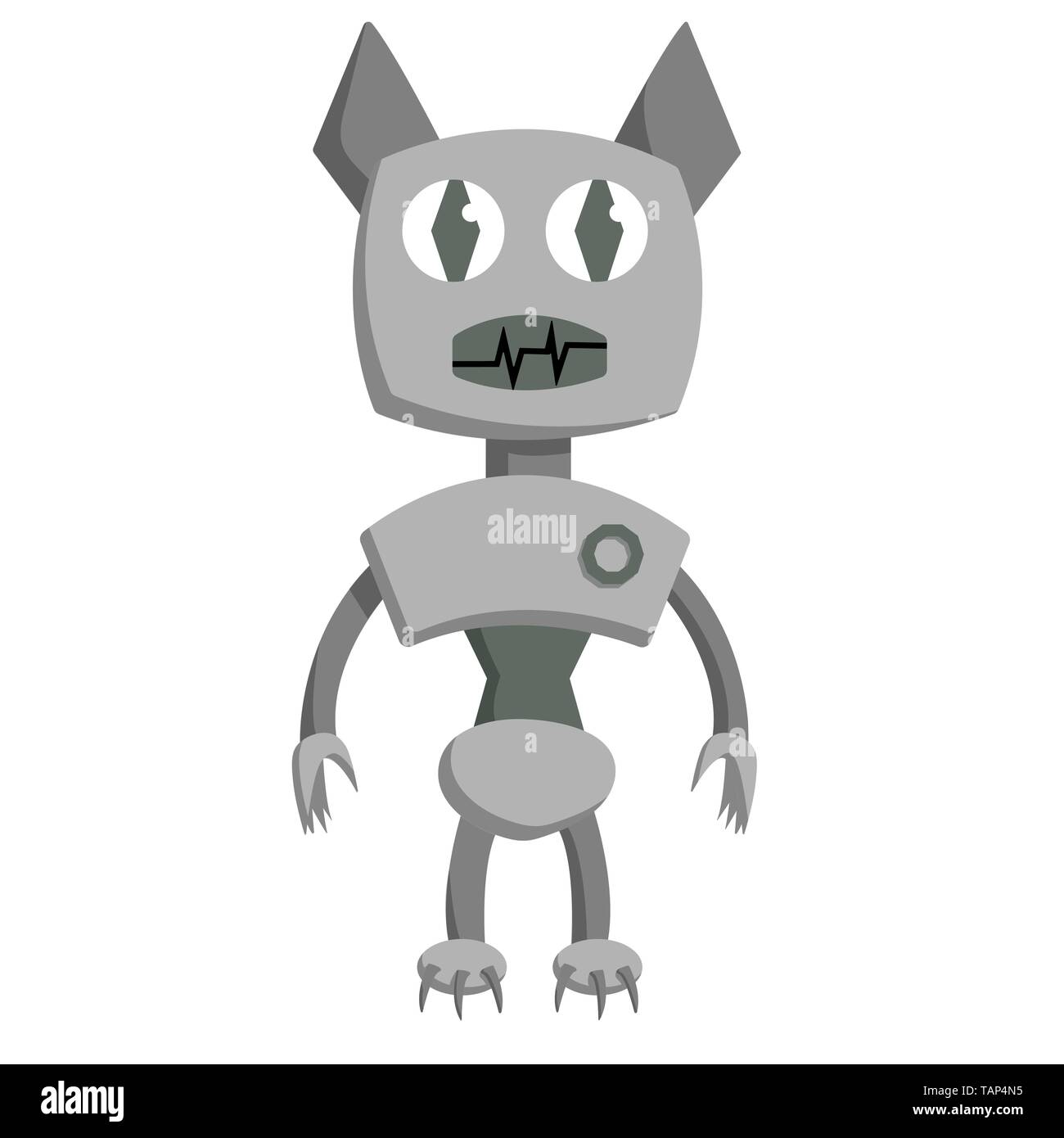Bat shape robot. Isolated flat stock vector illustration Stock Vector ...