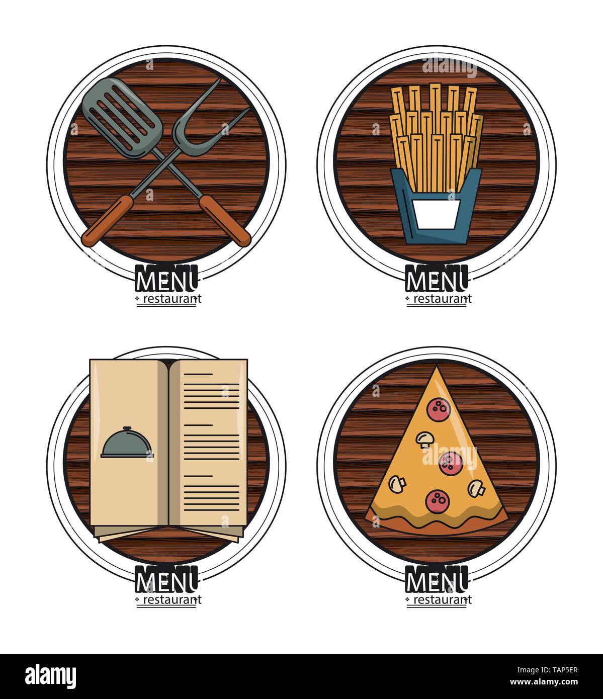 Set of restaurant emblems Stock Vector Image & Art - Alamy