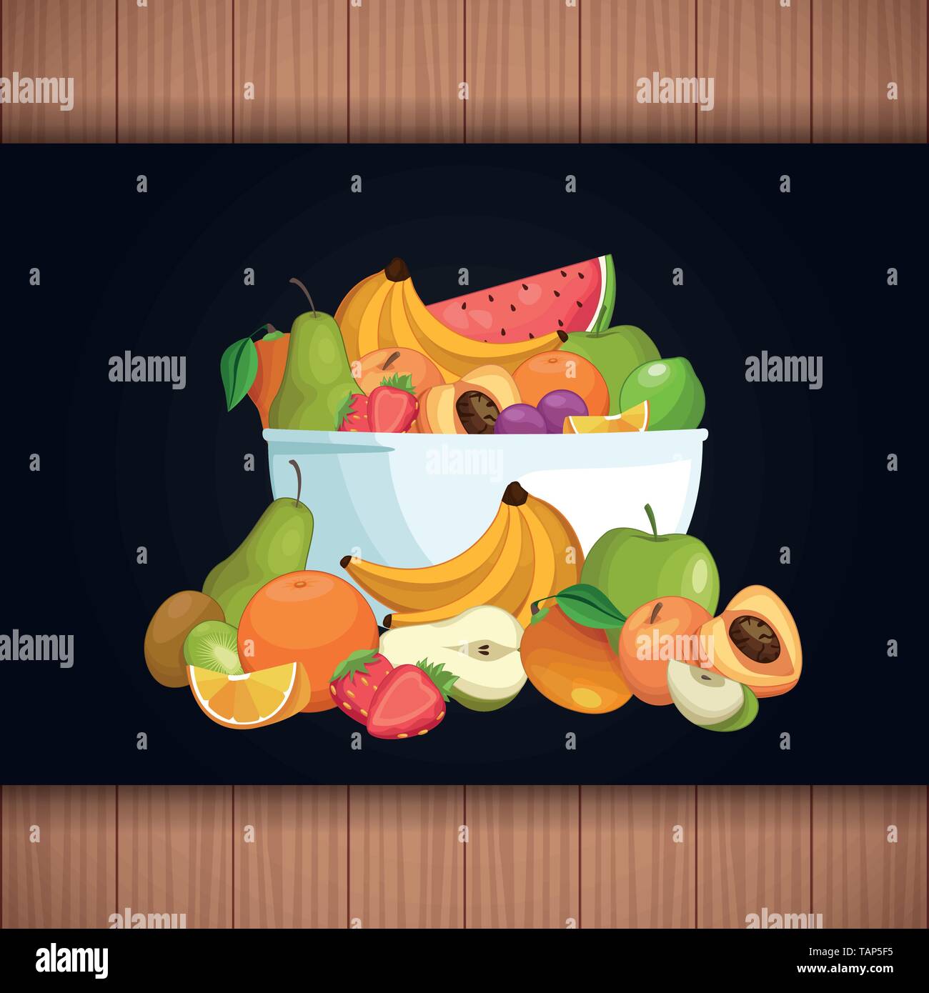 Delicious fruits cartoons Stock Vector Image & Art - Alamy