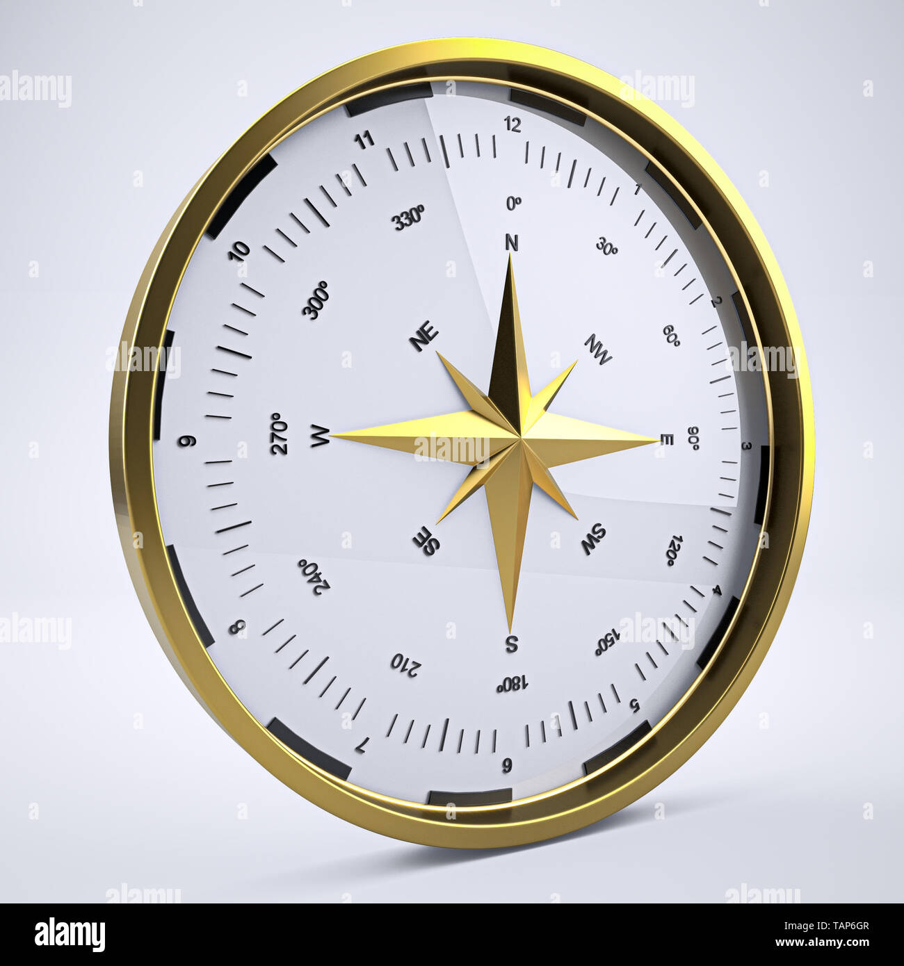 3d golden compass hi-res stock photography and images - Alamy