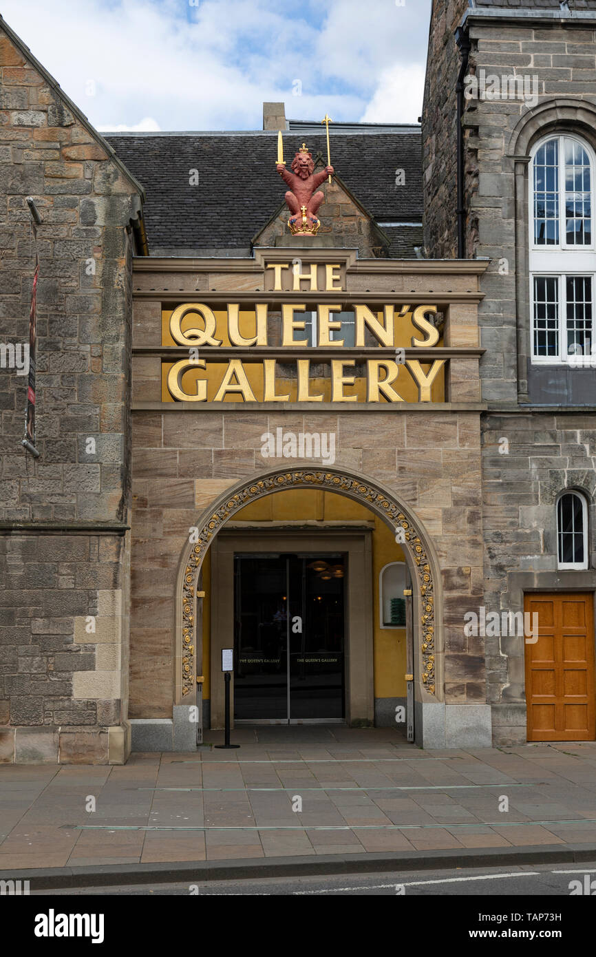 Entrance to The Queen's Gallery, an art gallery in Edinburgh, Scotland ...
