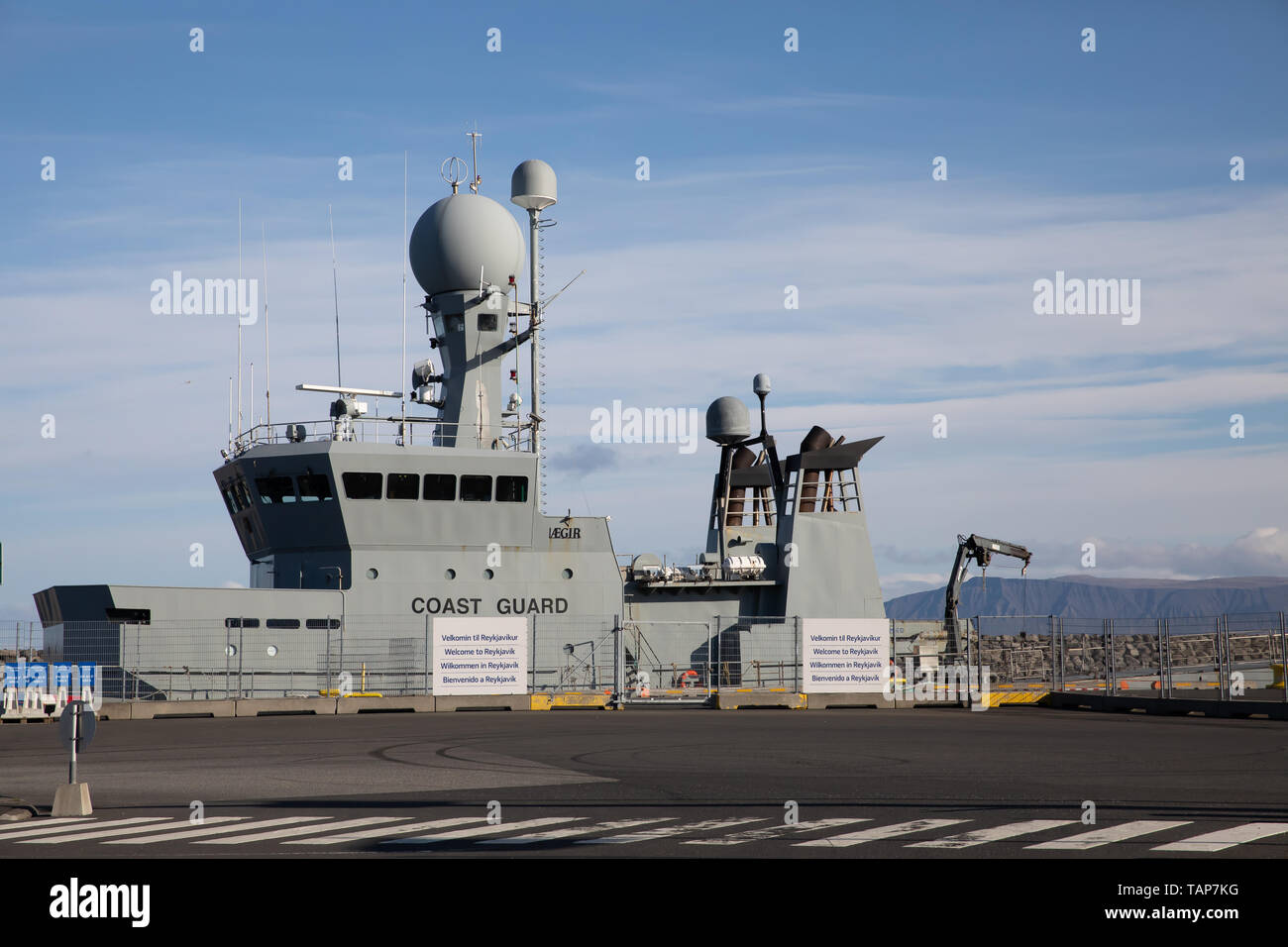 Coast Guard vessel moored in Reykjavik Iceland Stock Photo - Alamy