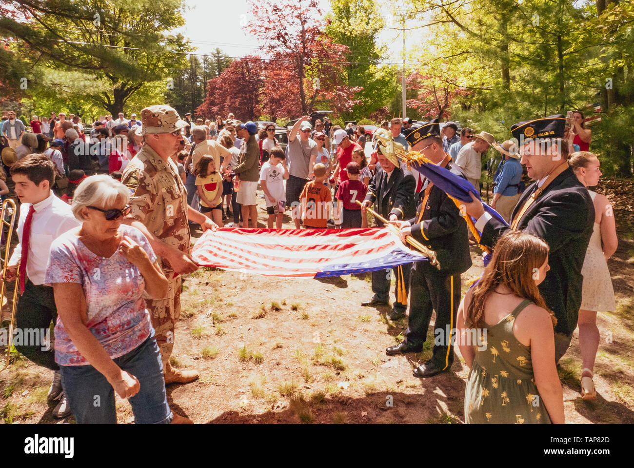 Memorial Day gathering and service Stock Photo - Alamy