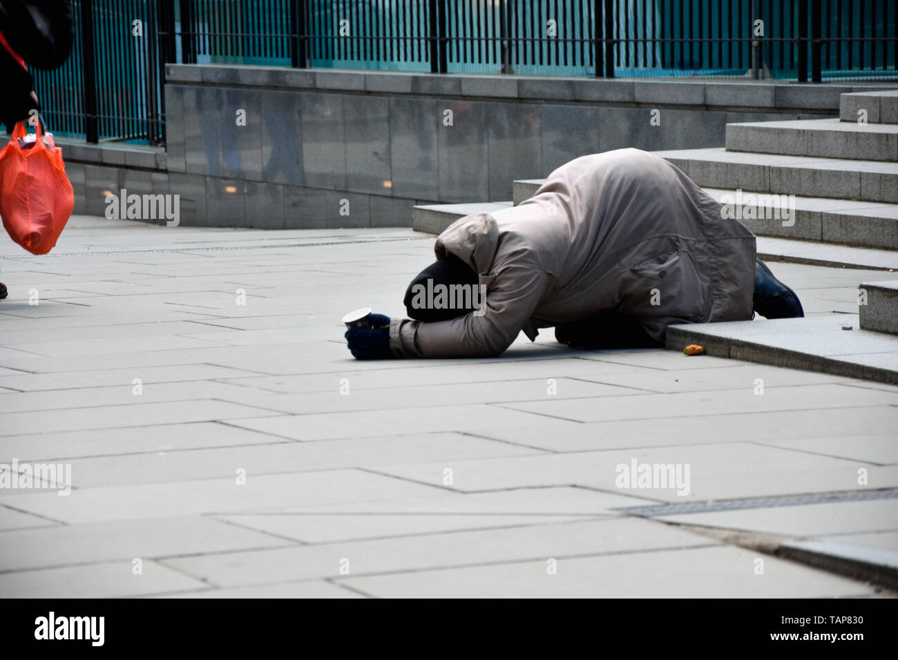 Homeless person begging crowd hi-res stock photography and images - Alamy