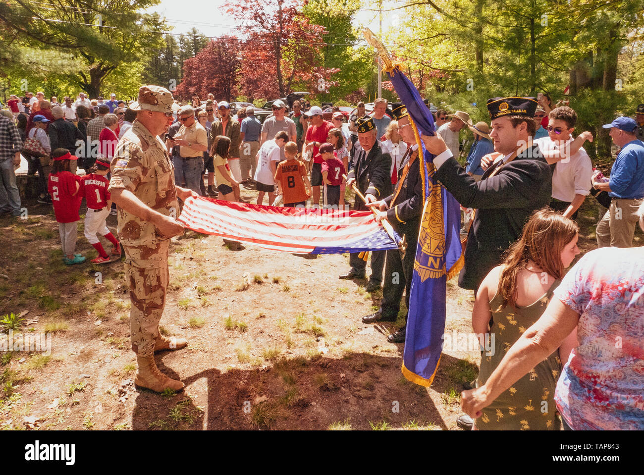 Memorial Day gathering and service Stock Photo - Alamy