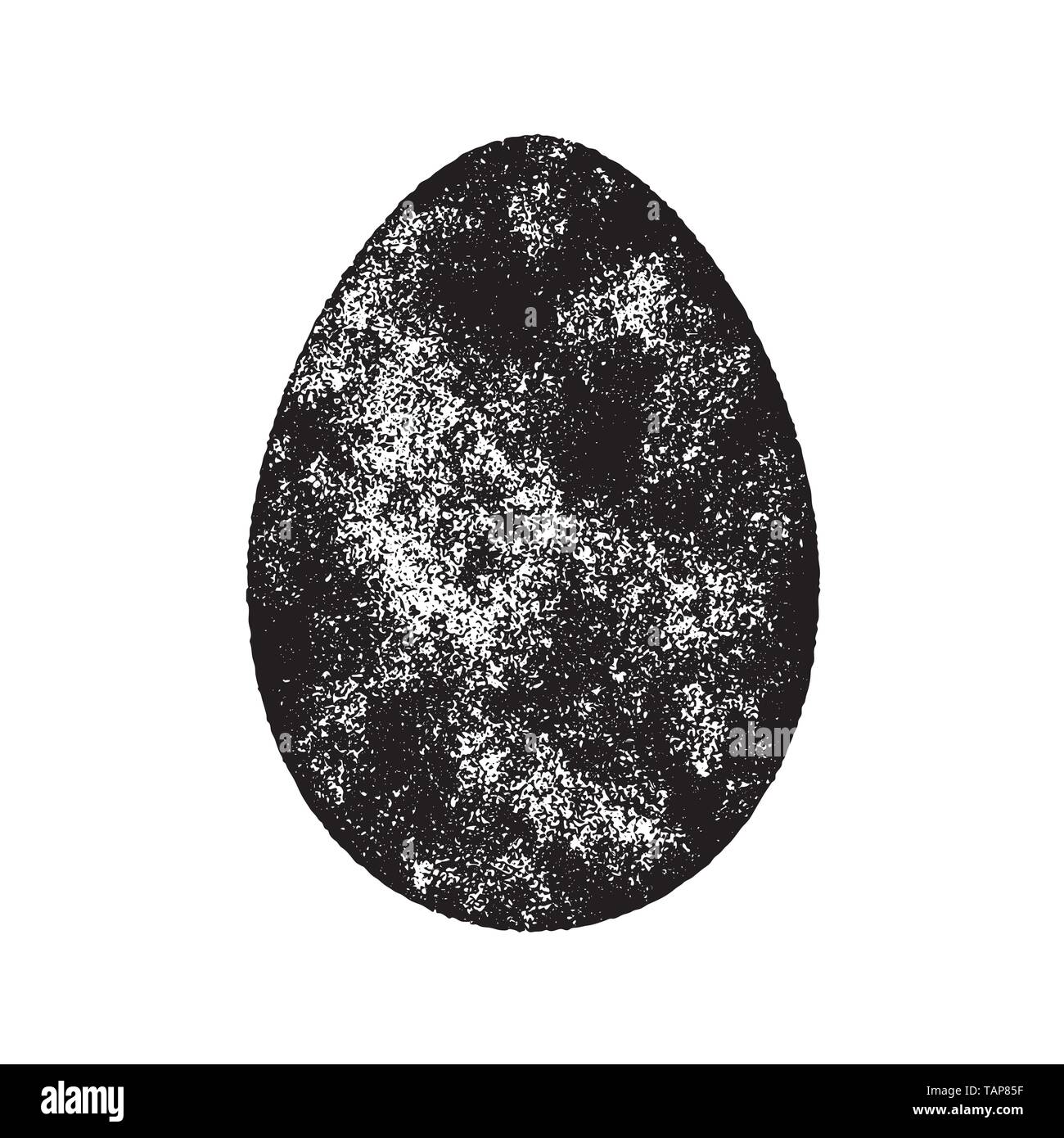 Grunge easter egg texture isolated on a white background. Aged distress ...