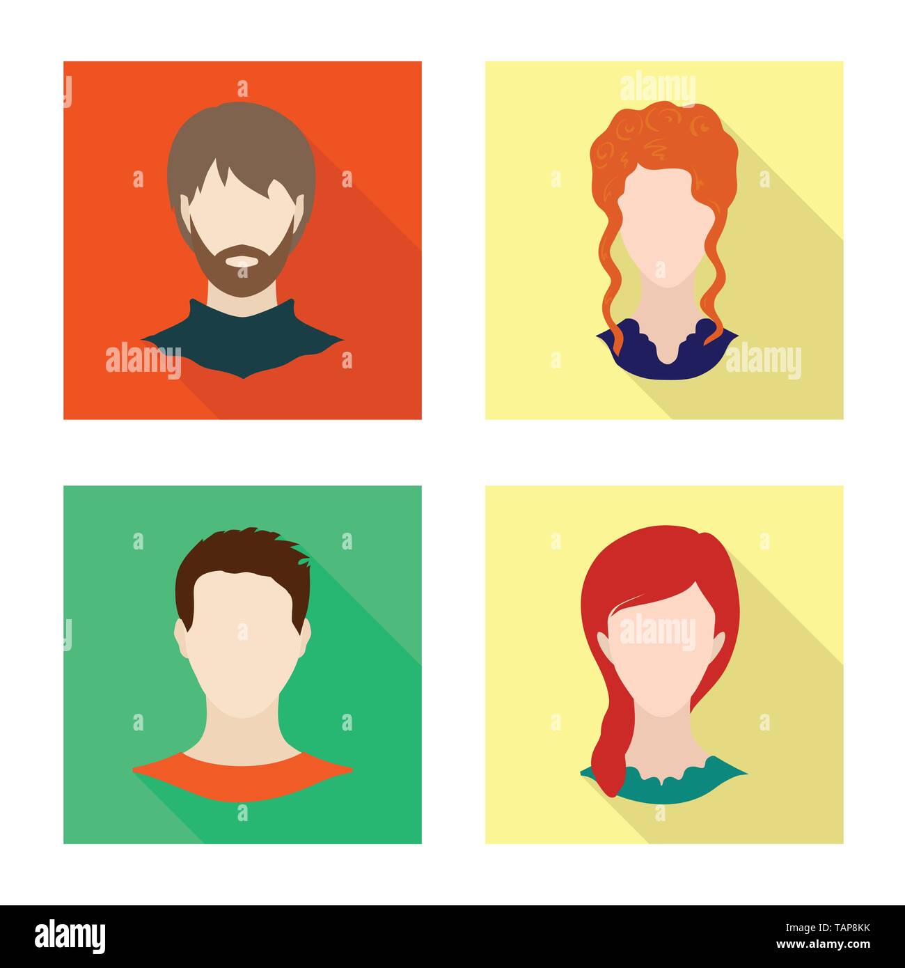 Vector illustration of avatar and dummy symbol. Set of avatar and ...