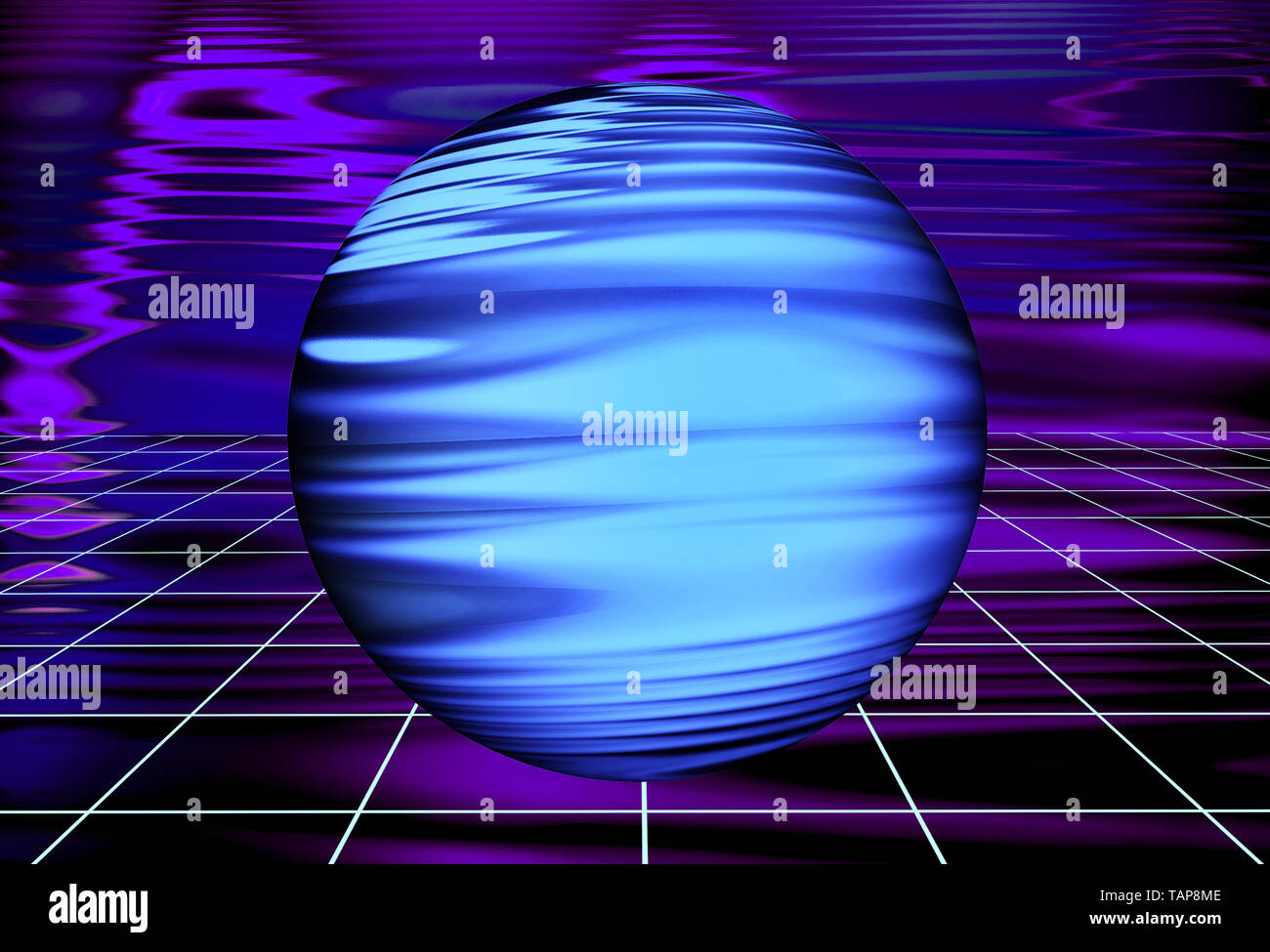 Abstract Ultra Violet Waves Holographic background. Blurred dynamic ...