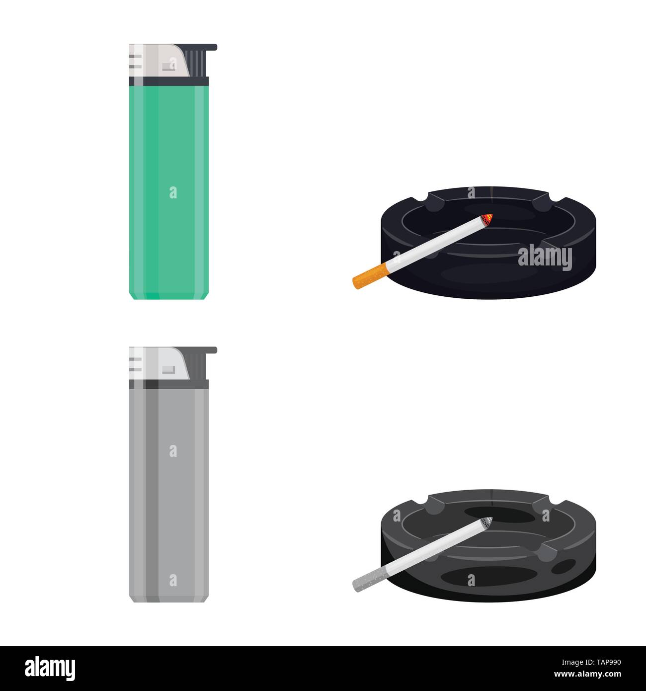 Vector design of refuse and stop sign. Collection of refuse and habit ...